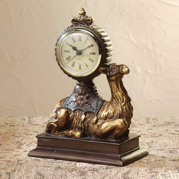 Accents | Arabic Camel Clock Antique Finish Desk Clock Home Decor Boho ...